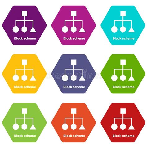 Block Scheme Icon Green Vector Stock Vector Illustration Of Business
