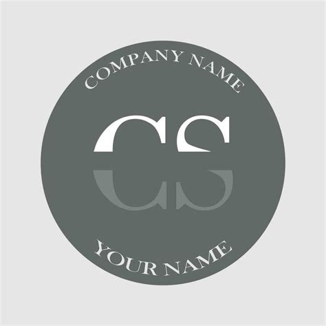 Initial Cs Logo Letter Monogram Luxury Hand Drawn 25853142 Vector Art