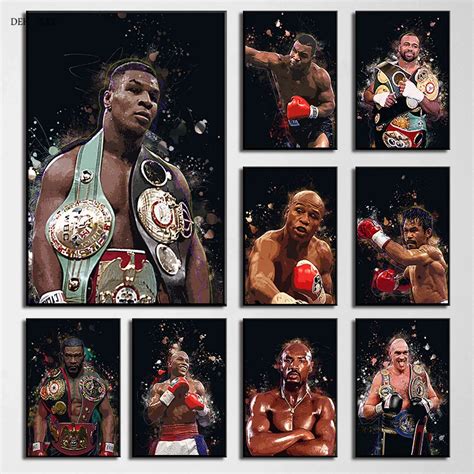 챔피언밸트 추상 전문 복싱 선수 포스터 챔피언 복서 Grafffiti 아트 캔버스 회화 벽 그림 홈 장식 티몬