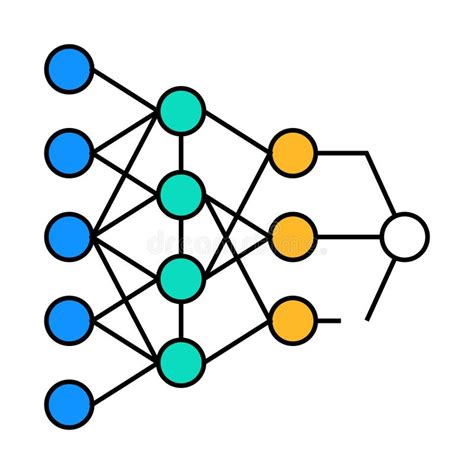 Program Hierarchy Artificial Intelligence Icon Color Illustration Stock