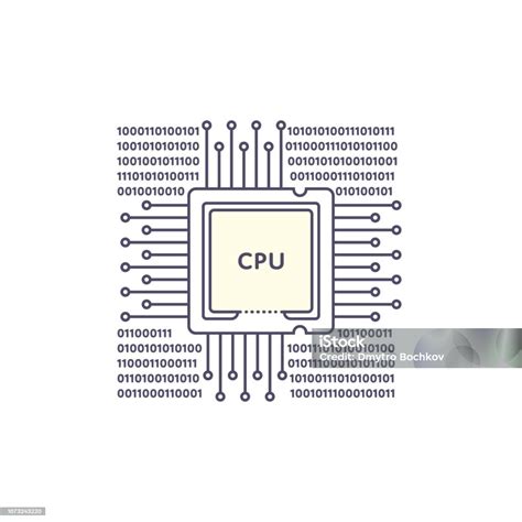 흰색 바탕에 마이크로칩 아이콘 흑백 실루엣입니다 Cpu 로고입니다 벡터 일러스트 레이 션 Cpu에 대한 스톡 벡터 아트 및 기타