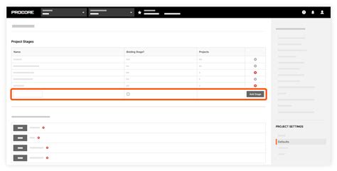 add a custom project stage procore