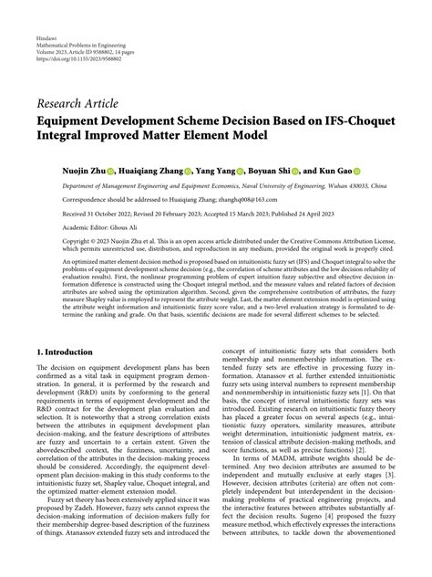 pdf equipment development scheme decision based on ifs choquet integral improved matter