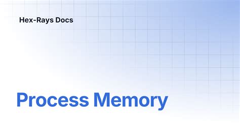 Process Memory Hex Rays Docs