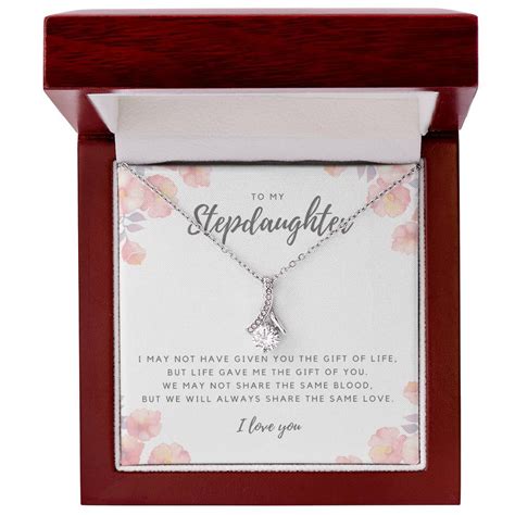 To My Stepdaughter Necklace Alluring Beauty Necklace 14k White Gold