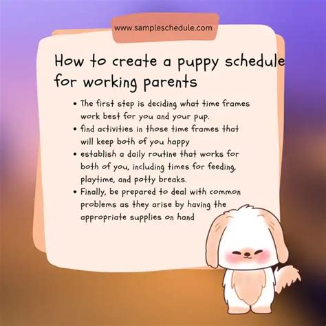 Puppy Schedule For Working Parents Atelier Yuwa Ciao Jp