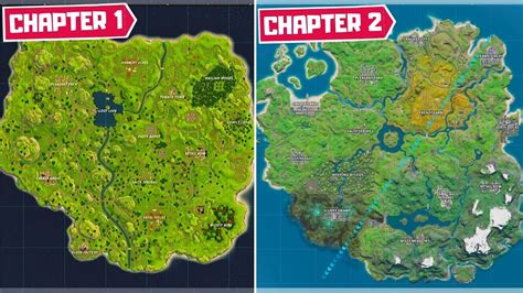Evolution Of The Entire Fortnite Map Chapter 1 Season 1 Chapter 2