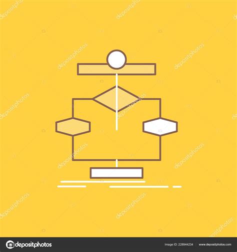 Algorithm Chart Data Diagram Flow Flat Line Filled Icon Beautiful Stock Vector Image By ©flatart