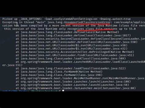 UnsupportedClassVersionError YouTube