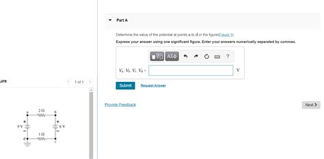 Solved Part A Determine The Value Of The Potential At Points Chegg