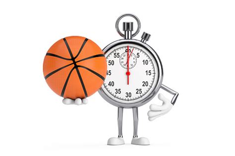 현대 스톱워치 만화 사람 캐릭터 마스코트 농구 공 3d 렌더링 3차원 형태에 대한 스톡 사진 및 기타 이미지 3차원 형태 가죽 경쟁 Istock