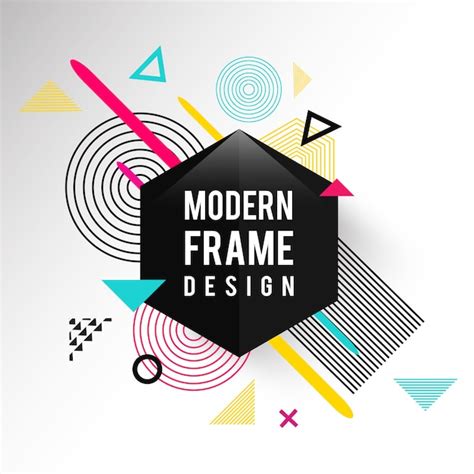 Premium Vector Colorful Vector Modern Frame Design
