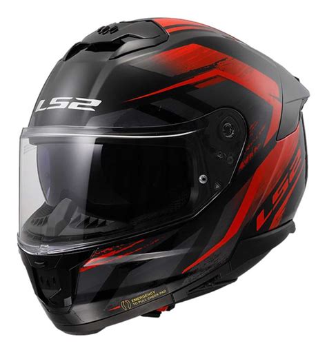 Ls2 Helmets Stream Ii Fury Full Face Motorcycle Helmet Gloss Black Red Wisconsin Harley Davidson