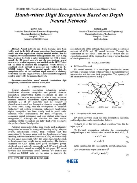 Handwritten Digit Recognition Based On Depth Pdf