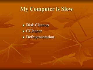 Computer Troubleshooting Ppt
