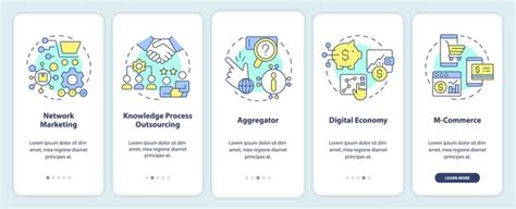 Premium Vector Emerging Business Trends Onboarding Mobile App Screen
