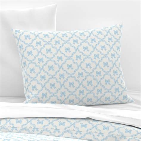 Small Blue Bows With Standard Pillow Sham Spoonflower