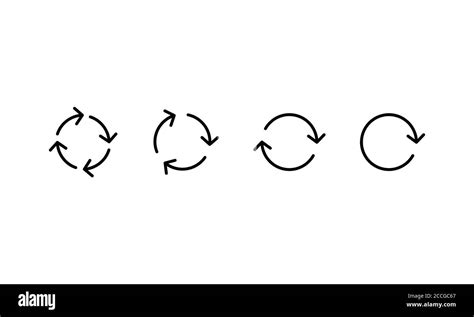 Black Circle Arrows Icon Set A Set Of Rotating Arrows Refresh Reload Reload Trash Can Sign