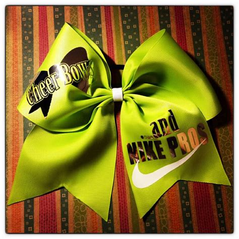 Lime Green Cheer Bow With Reflective Silver Text