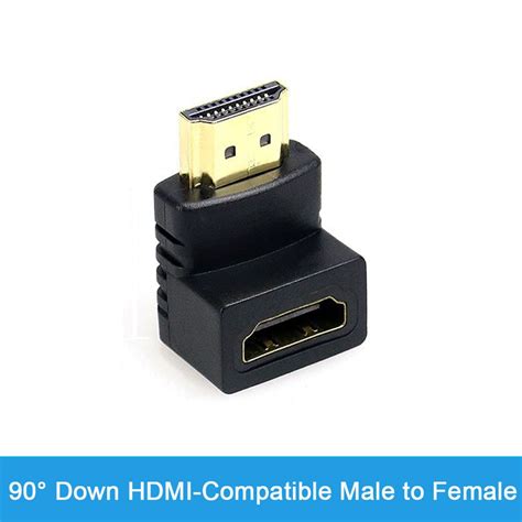 Left Right Up Down HDMI Adapter 90 270 Degree Right Angle 4K HDMI Extender Male To Female