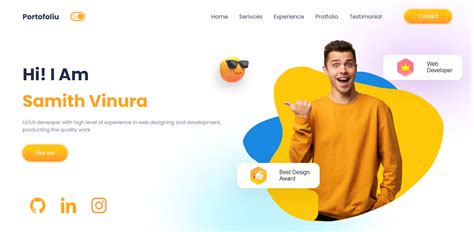 Github Samithvinura React Portfolio App
