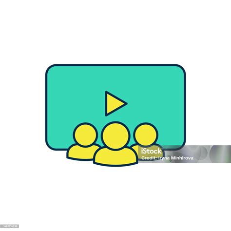 흰색 배경에 격리 된 윤곽 선 온라인 클래스 아이콘을 채웠습니다 온라인 교육 개념 벡터 가득 찬에 대한 스톡 벡터 아트 및 기타