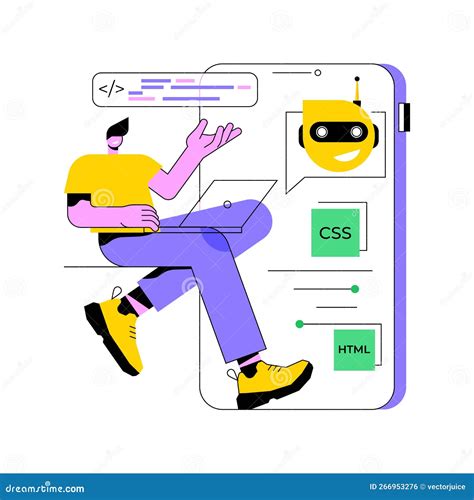 Chatbot App Development Abstract Concept Vector Illustration Stock