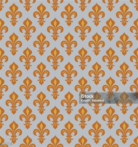 로얄 전 령 백합 엄격한 실버 청동 벨벳 완벽 한 패턴 바탕 화면 배경 0명에 대한 스톡 벡터 아트 및 기타 이미지 0명 구리 권위 Istock