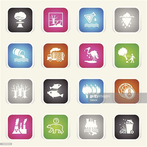 Multicolor Icons Environmental Damage High Res Vector Graphic Getty