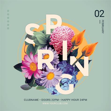 Premium Psd Spring Flyer
