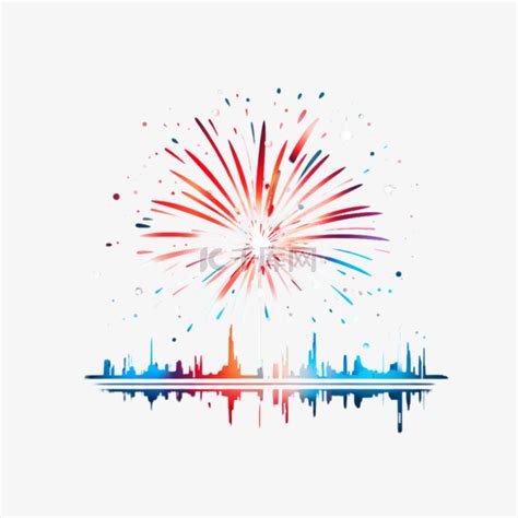 烟花国庆节欢度国庆绚丽庆祝祝贺美丽素材图片免费下载 千库网