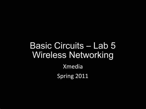 PPT Basic Circuits Lab Wireless Networking PowerPoint Presentation ID