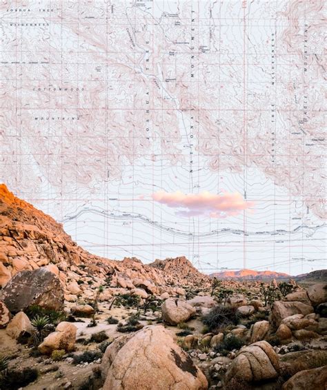 Joshua Tree Vintage Map 16x20 Matte Etsy