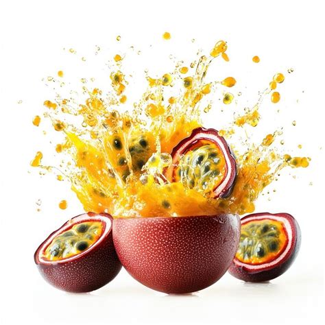 Exploding Real Passion Fruit Juice Free Photo Rawpixel