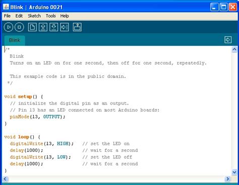 Мигающий светодиод на плате Arduino блог