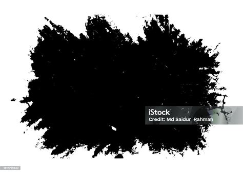 흰색 배경에 흑백 브러시 스트로크 프레임입니다 벡터 일러스트 레이 션입니다 벡터 그런 지 원입니다 흰색 배경에 잉크 사각형 획입니다 벡터 그런 지 원 0명에 대한 스톡 벡터