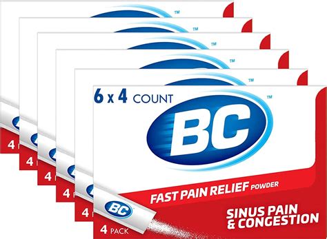 Bc Powder Sinus Pain And Congestion Relief Dissolve Packs 4