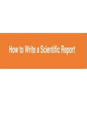 Scientific Report Pdf How To Write A Scientific Report Outline Structure Of A Scientific