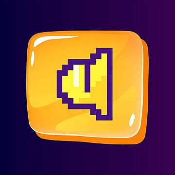 Loudspeaker Glossy Ui Button With Pixelated Icon Shiny Web Editable Vector Shiny Web Editable