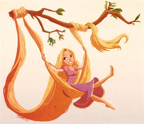 Rapunzel And Pascal By Valentina Pinto Rimaginarydisney