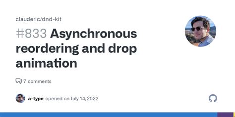 asynchronous reordering and drop animation · issue 833 · clauderic dnd