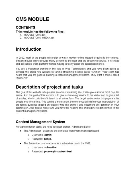 Module Cms Pdf Websites Word Press