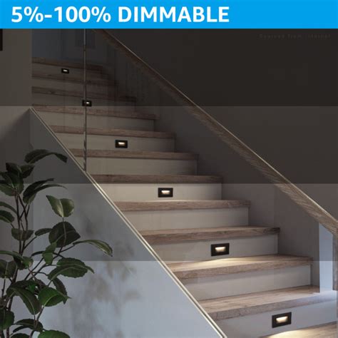 6 Pack 5cct 120v Led Step Lights Dimmable Transitional Stair And Step Lights By Ledvans