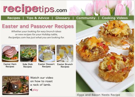 April 2009 Easter And Passover Recipes How To Cooking Tips