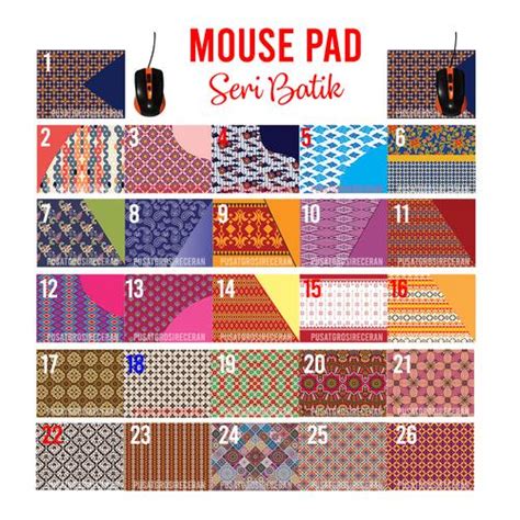Jual Mouse Pad Seri Batik Mousepad Tatakan Mouse Aneka Motif Dan Karakter No 2 Kota