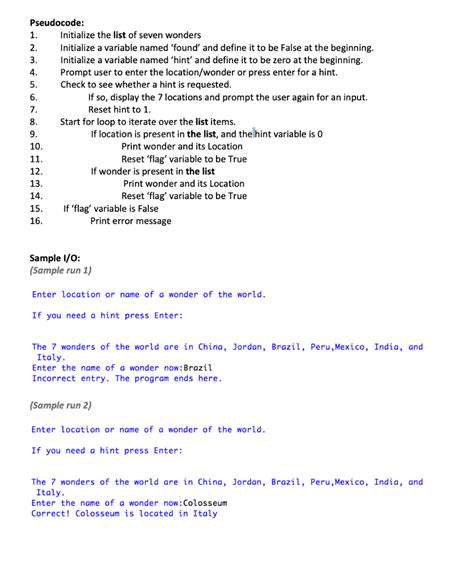 Solved Lab Scenario 1 You Are Given A List Containing The