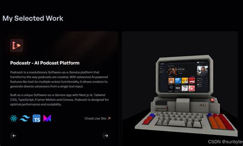 Threejs React 实战系列 项目展示区开发详解 Projects 组件（3d 模型 动效 状态切换） 技术栈