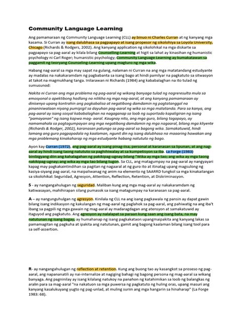 Community Language Learning Pdf Community Language Learning Pdf