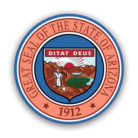 Arizona State Seal Sticker Decal American Made Uv Protected State