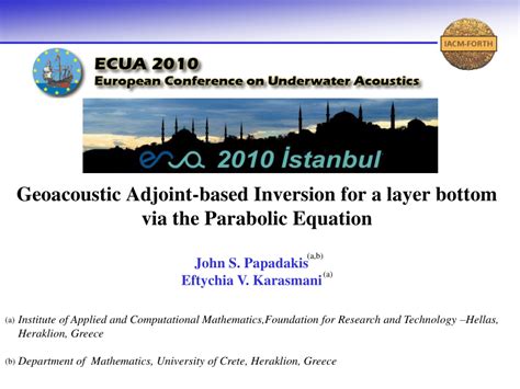 Pdf Geoacoustic Adjoint Based Inversion For A Layer Bottom Via The Parabolic Equation